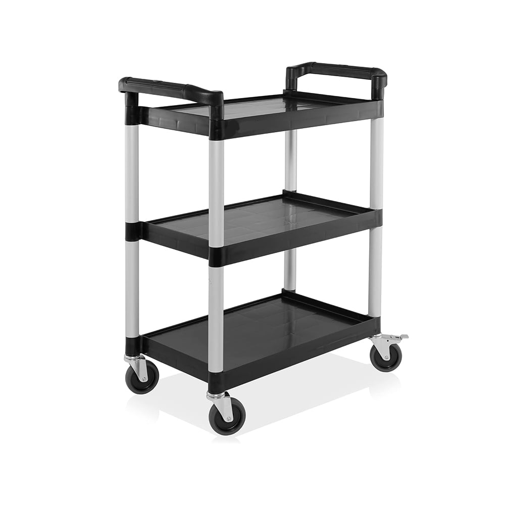 3-Tier Utility Service Cart with Wheels, Service Cart for Kitchen ...