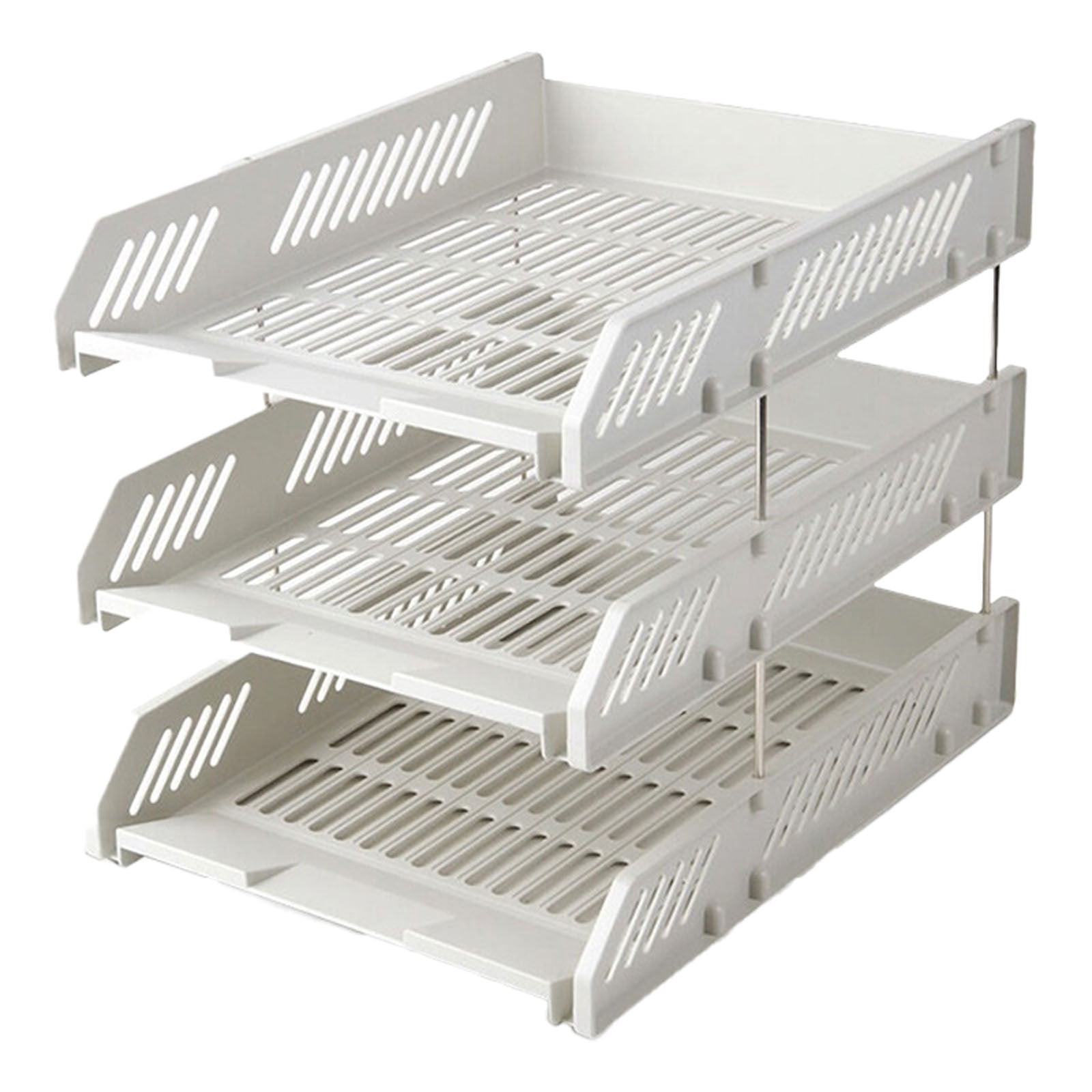 3 Tier Vertical Desktop File Organizer A4 Document Letter Paper Storage ...