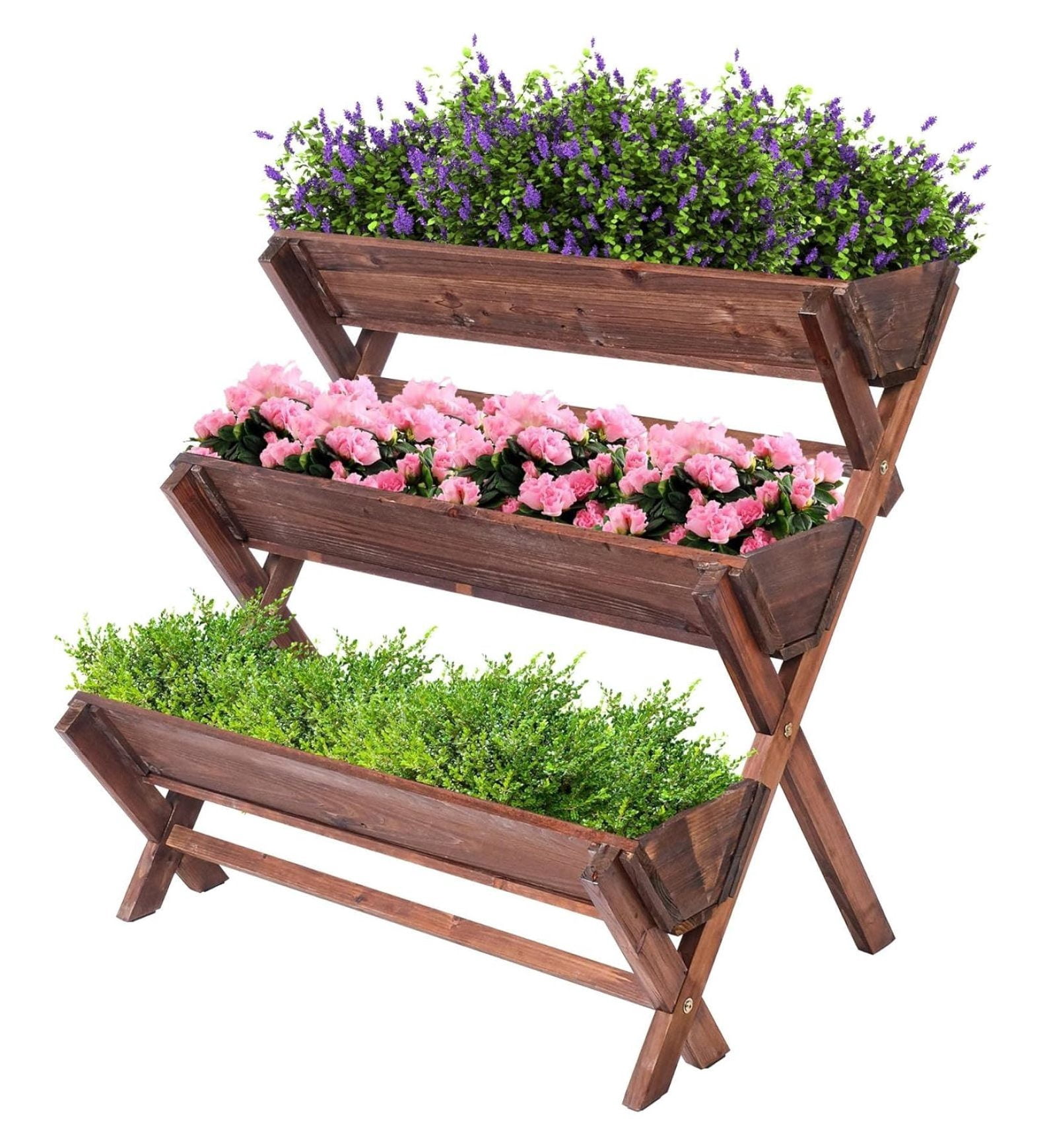 3 Tier Vertical Garden Planter,Vertical Wooden Raised Garden Bed w ...