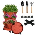 3 Tier Vertical Strawberry Planter-Tower Stackable Herb Planter ...