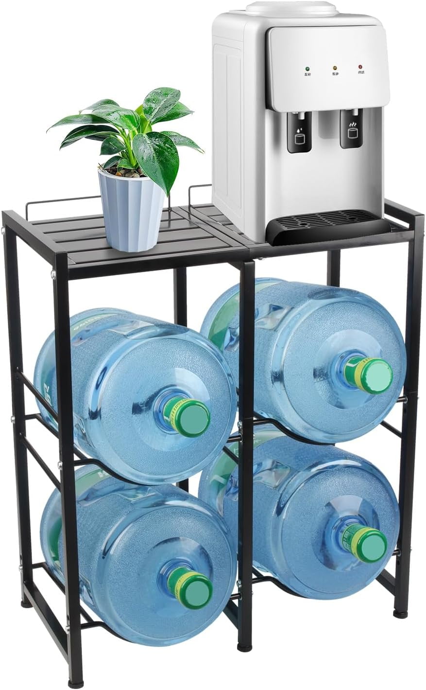 3 Tier Water Bottle Holder for 5 Gallon Water Stand, 4-Tray Heavy Duty ...