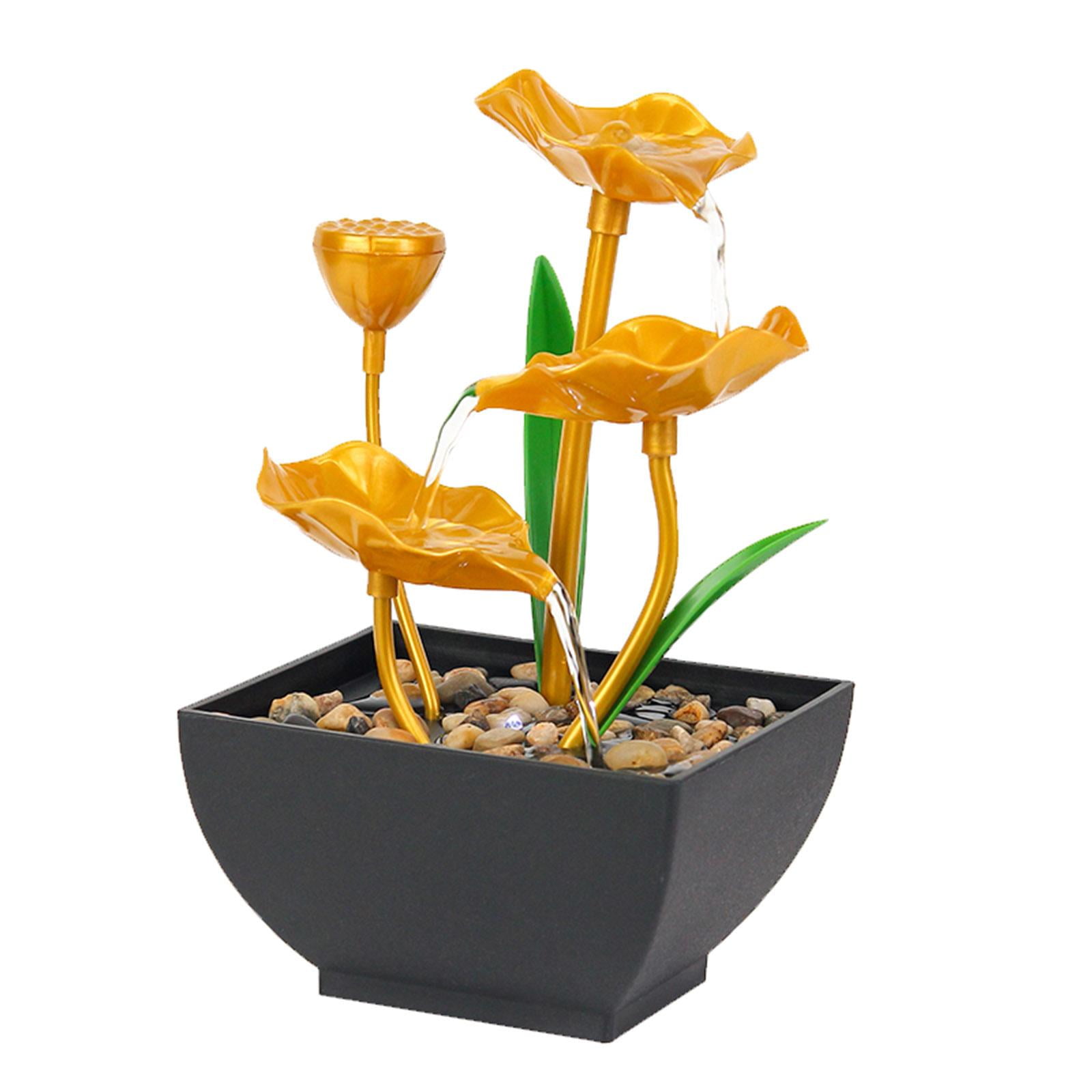 3 Tier Water Desktop Fountain Waterfall Landscape Ornaments Small ...