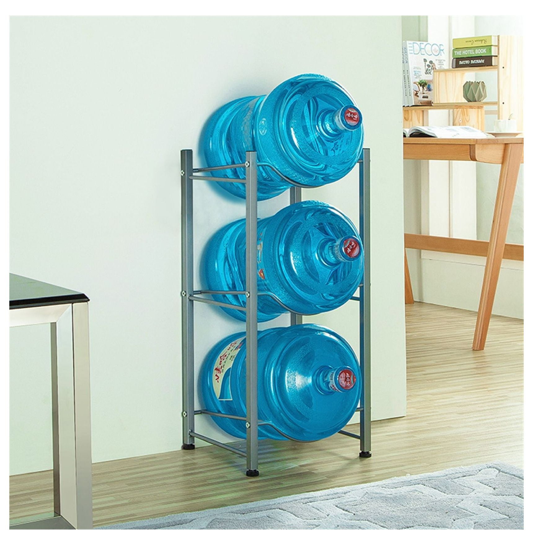 3-Tier Water Rack, Stainless Steel Heavy Duty Water Cooler Jug Rack ...