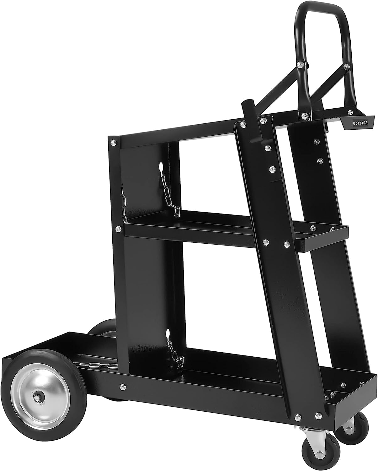3-Tier Welding Cart Plasma Cutter, Steel Constructed and Black Powder ...