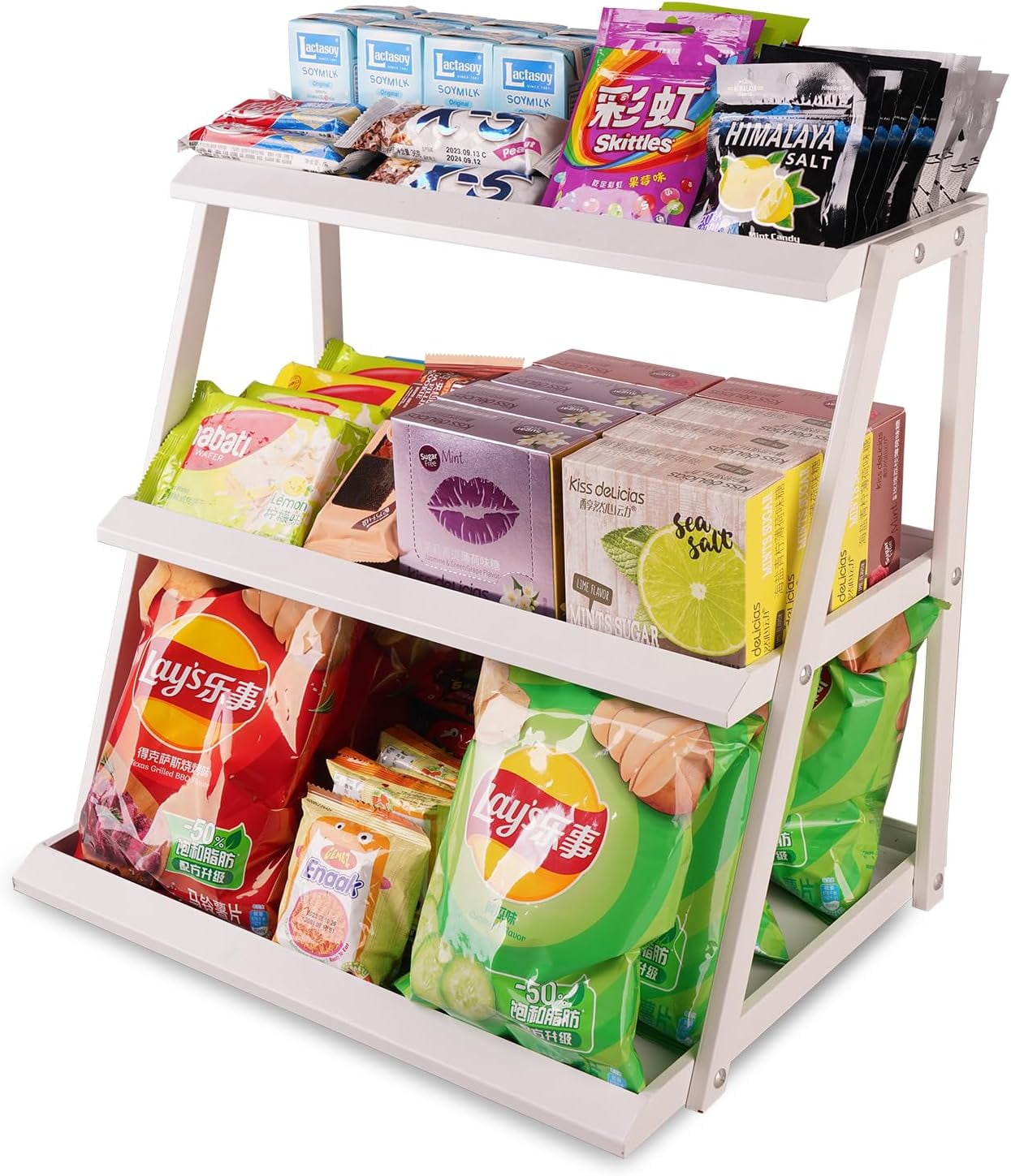 3 Tier White Candy Display - Snack holder with snack holder - Display ...