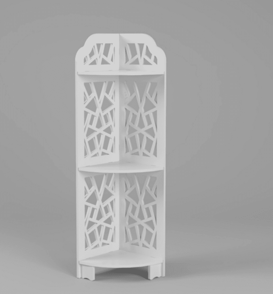 3-Tier White PVC Corner Shelf - Space-Saving Bathroom Storage Organizer ...