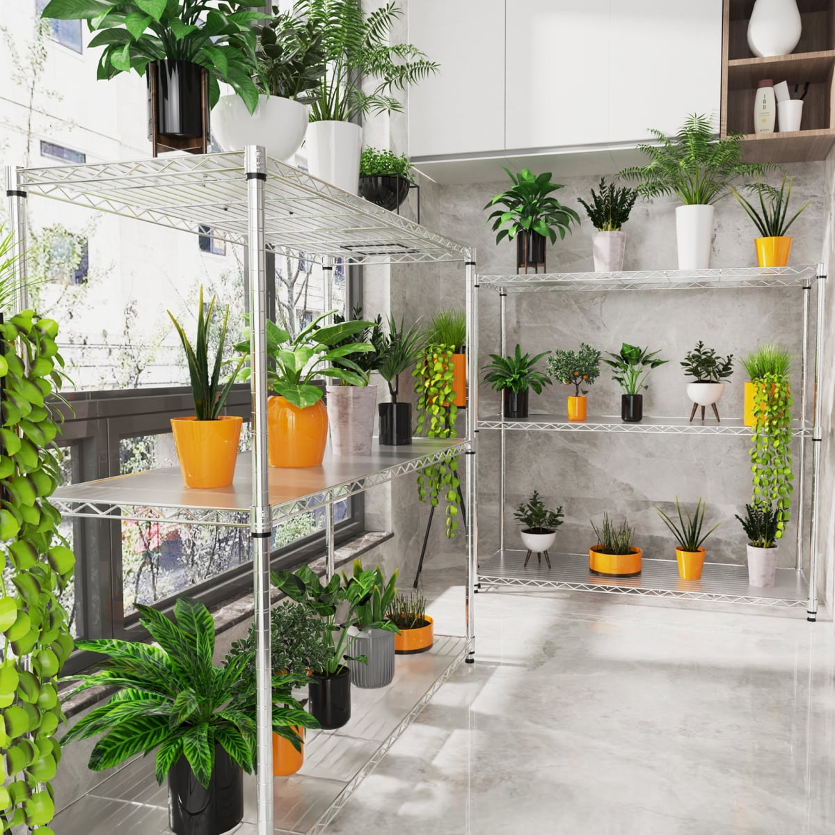 3 Tier Wire Shelving Unit - 1050 LBS NSF Certified Heavy Duty Storage ...