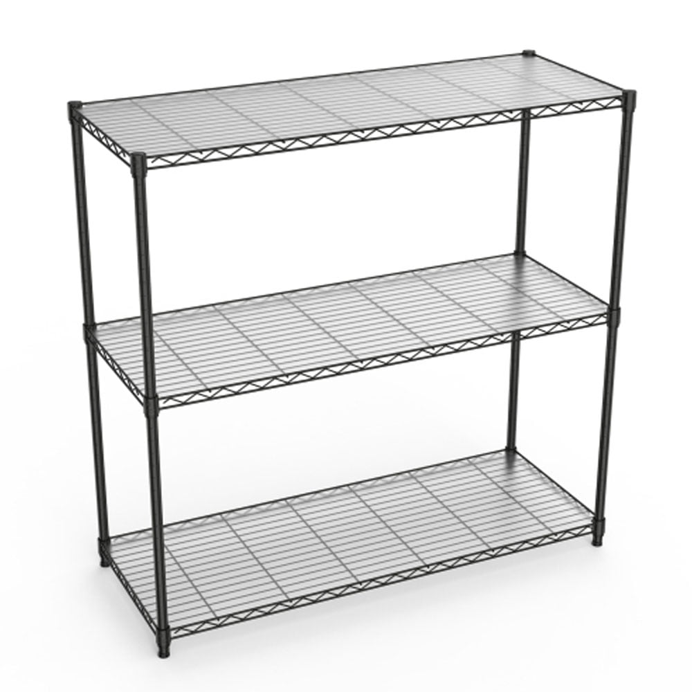 3 Tier Wire Shelving Unit, Metal Garage Storage Shelves, Heavy Duty ...