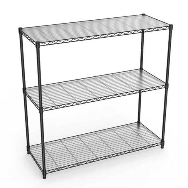3 Tier Wire Shelving Unit, Metal Garage Storage Shelves, Heavy Duty ...