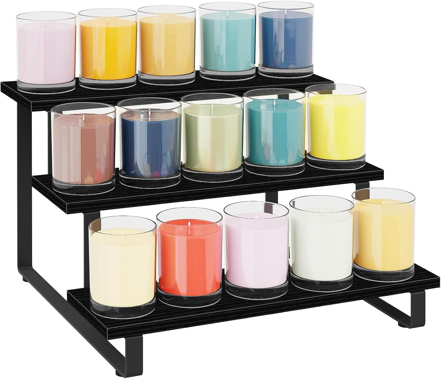 3 Tier Wooden Display Riser Stand, Portable Products Display Shelf, 3 ...