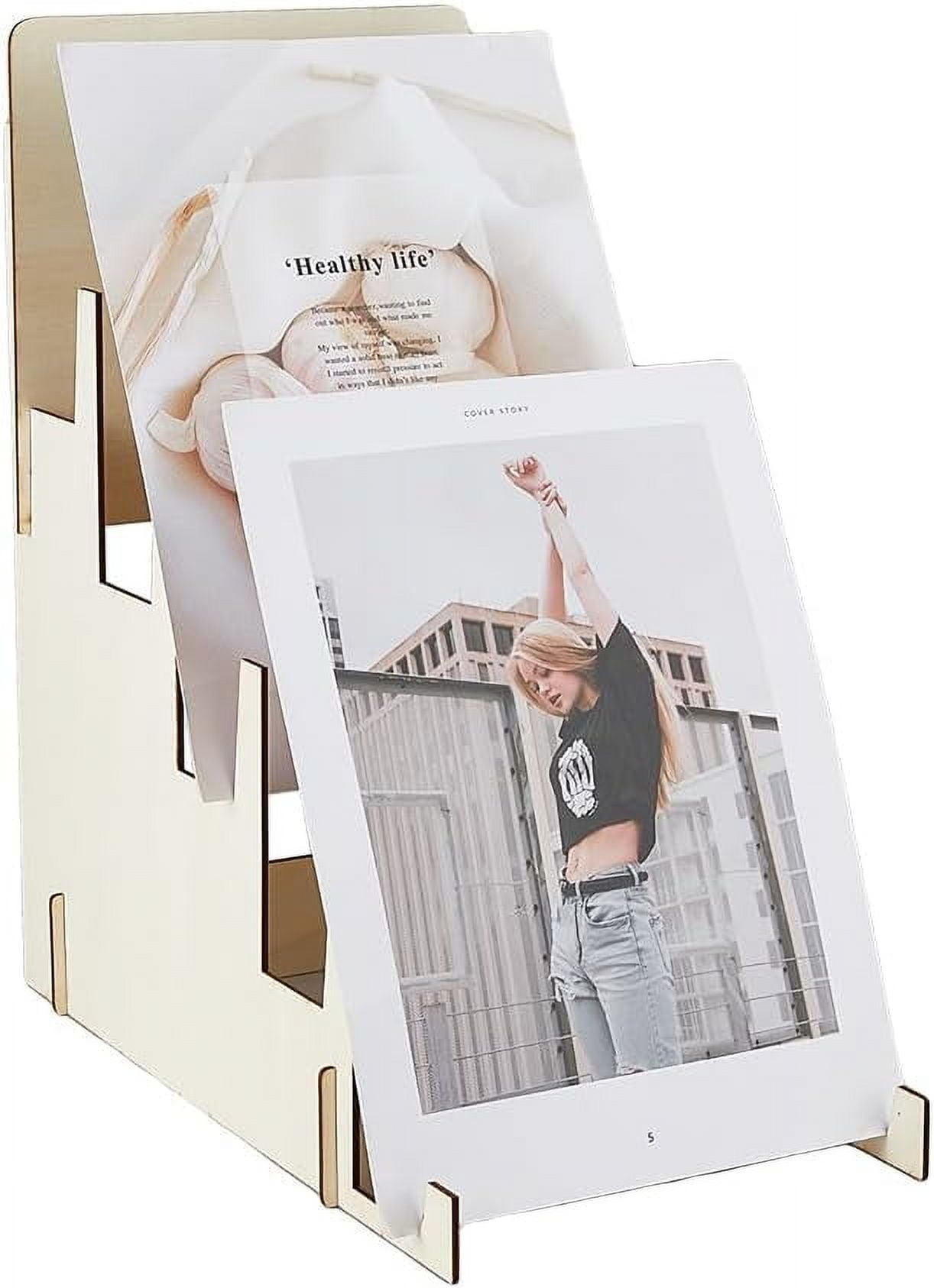 3-Tier Wooden Greeting Card Display Stand Sticker Display Stand Art ...