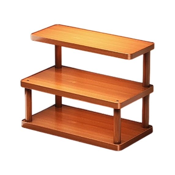 3 Tier Wooden Mug Holder Countertop, Coffee Cup Organizer Mug Rack for ...