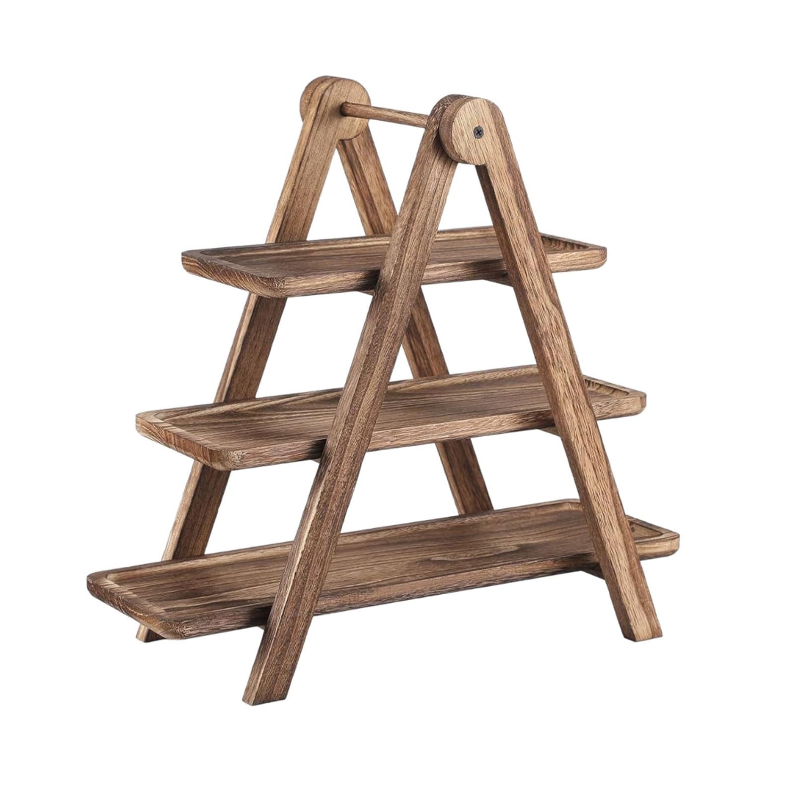 3 Tier Wooden Serving Tray For Parties Entertaining Foldable 3 Tiered ...