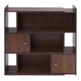 3-Tier Wooden Stretchable Bookshelf, Expandable 24 to 43 inch Wide ...