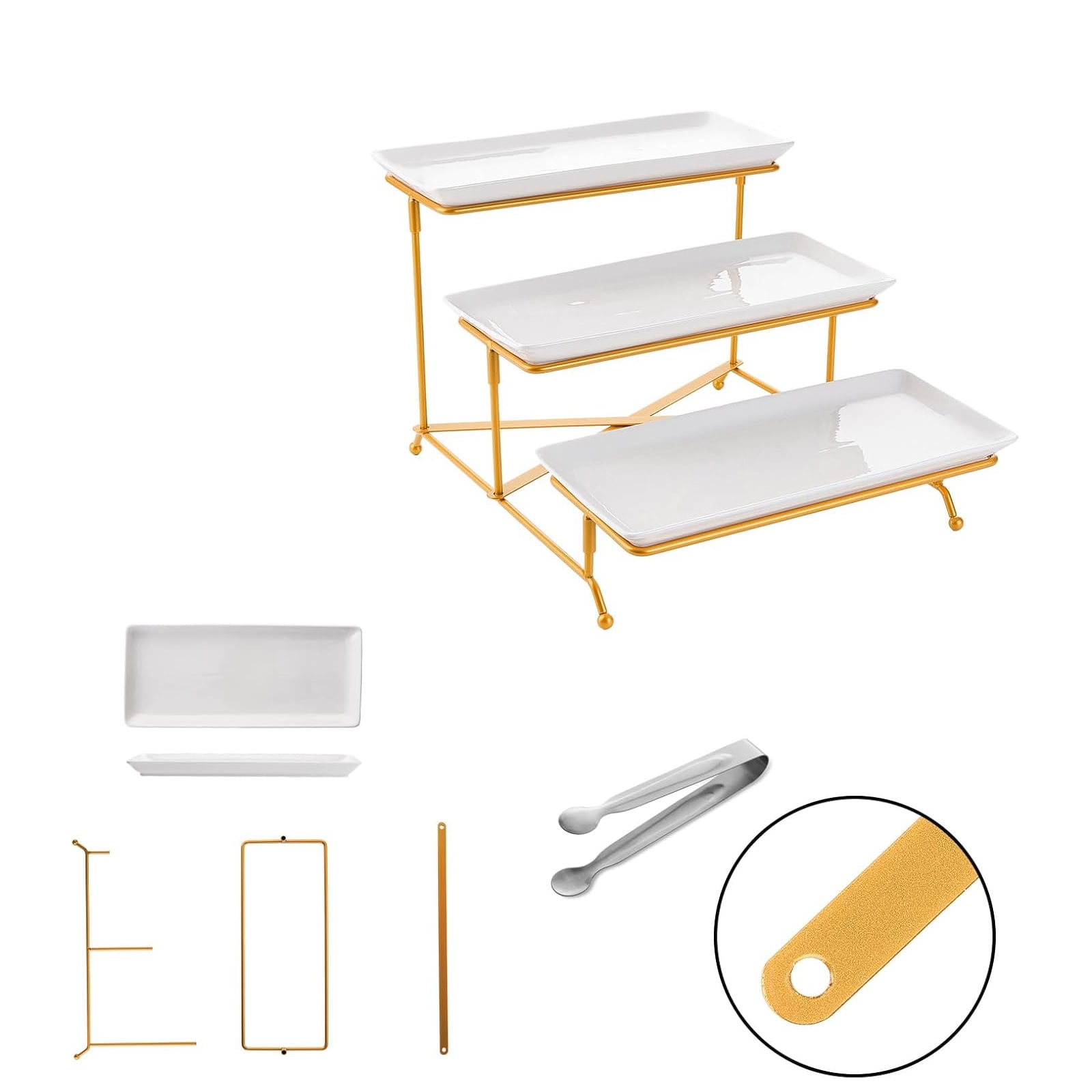 3 Tiered Serving Rack With Secure Crossbars Cupcake Display Rack Ideal ...