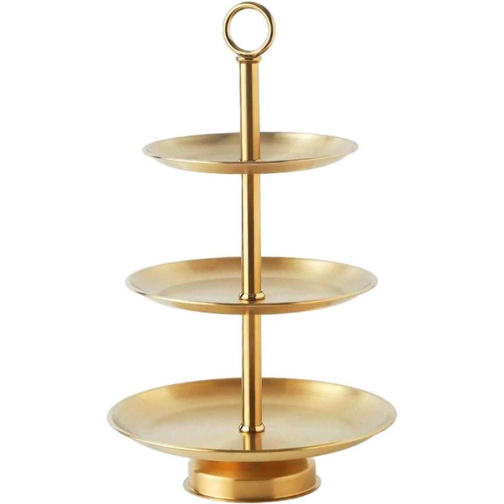 3 Tiered Serving Stand, Stainless Steel Serving Tray for Parties, Round ...