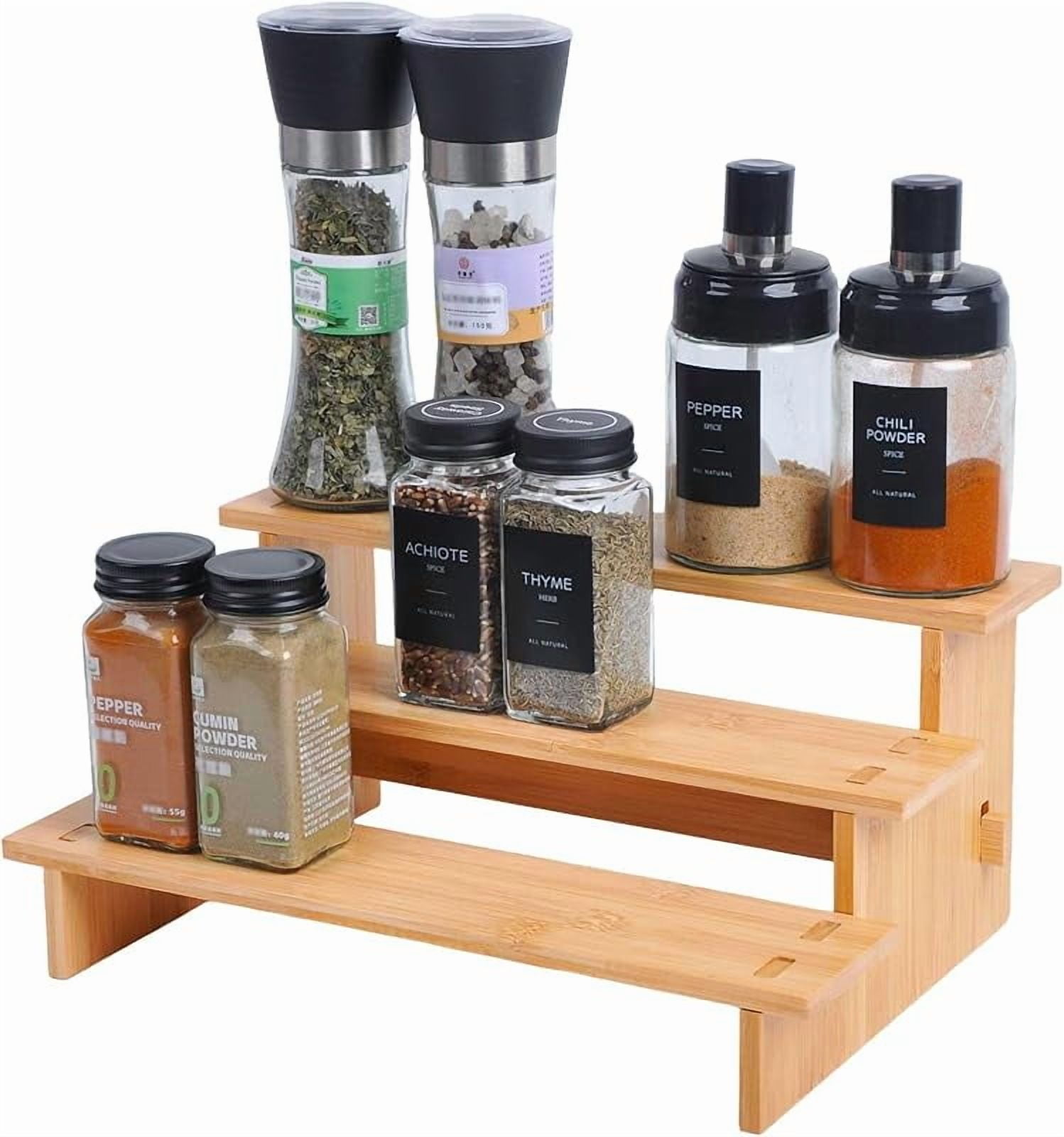 3 Tiered Spice Rack Organizer for Cabinet,Spice Organization for ...