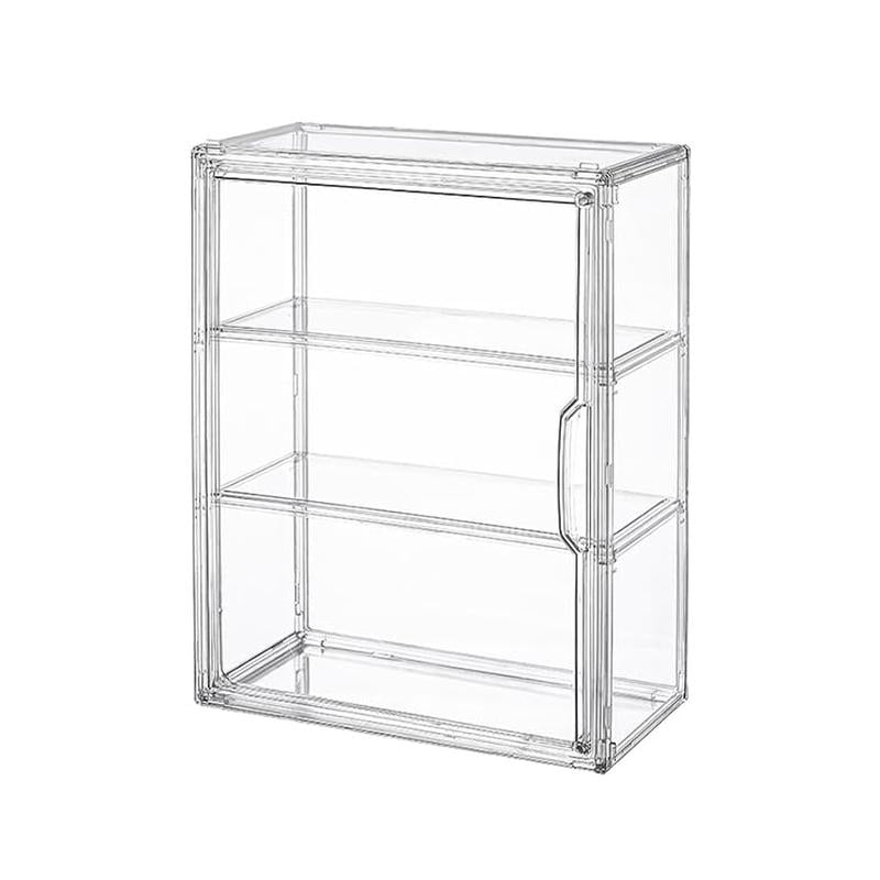 3 Tiers Clear Display Case for Figures, Acrylic Storage Organizers Box ...