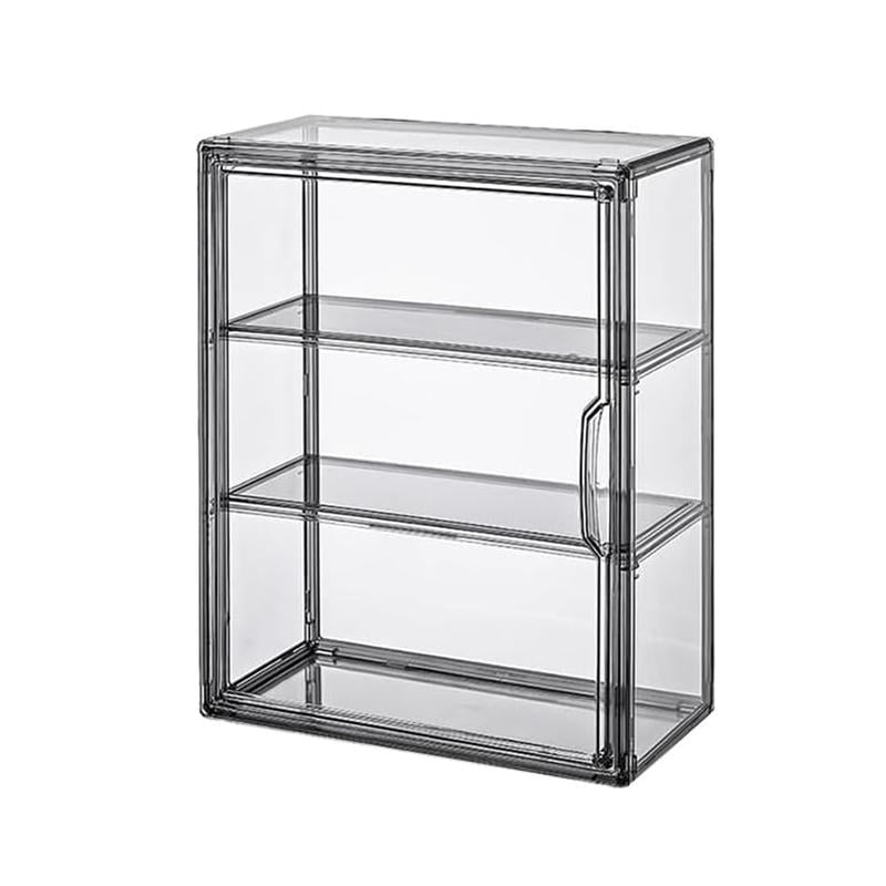 3 Tiers Clear Display Case for Figures, Acrylic Storage Organizers Box ...