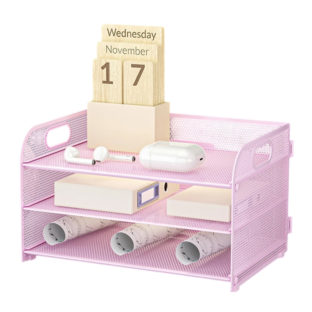 3 Tiers Office Filing Trays Paper Storage Letter Tray Desk Organiser ...