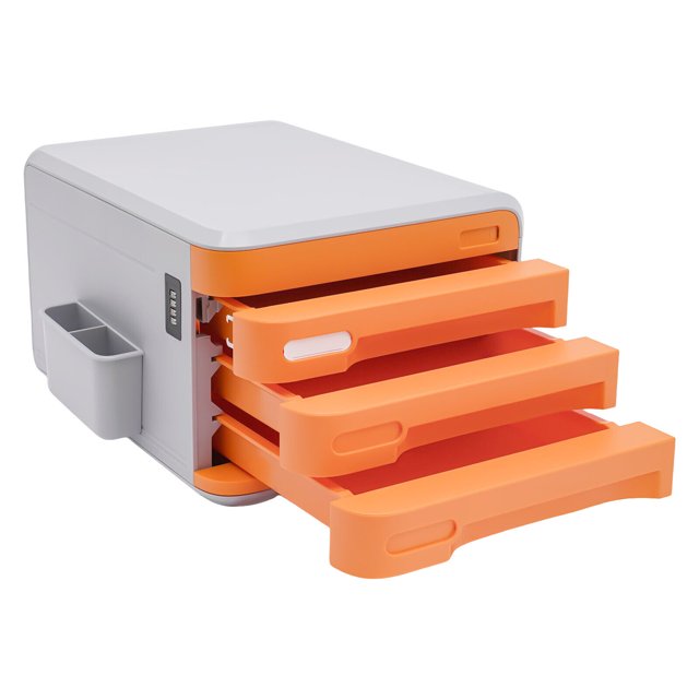 3 Tiers Desktop File Storage with Drawer Multifunctional Detachable ...