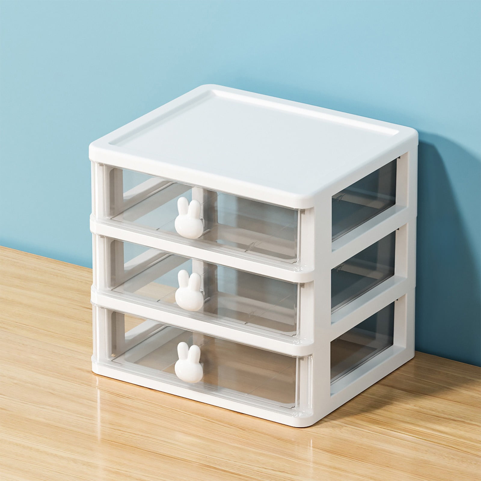 3-Tiers Desktop Storage Box Drawer Style Storage Box Student ...
