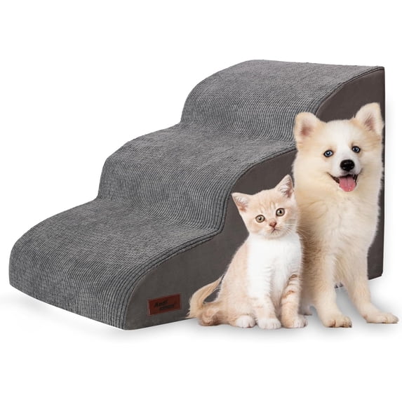 3 Tiers Dog Ramp and Stairs for Beds Or Couches - Non-Slip Sturdy Pet ...