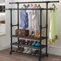 HOKEEPER 250 Lbs Heavy Duty Commercial Garment Rack, Movable Metal ...