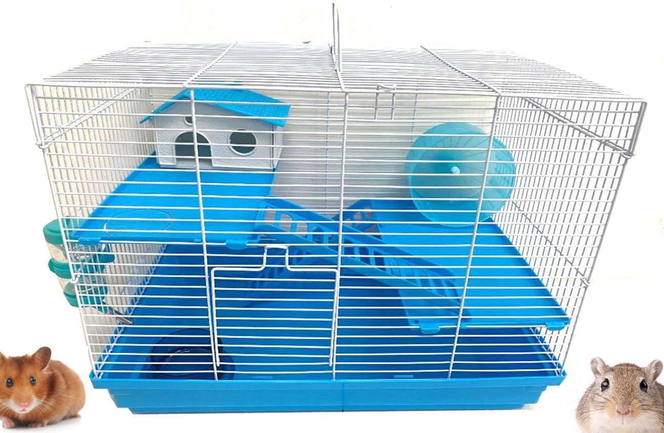 3-Tiers Hamster Habitat Critters Home Mouse House Cage Rodent Gerbil ...