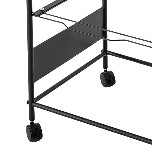 3 Tiers Metal Rolling File Carts w/Wheels Hanging Files, Movable Pull ...