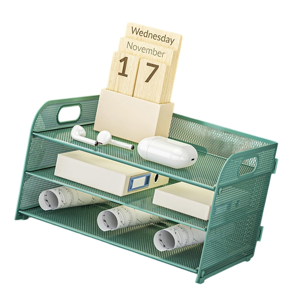 3 Tiers Office Filing Trays Paper Storage Letter Tray Desk Organiser ...