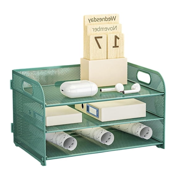 3 Tiers Office Filing Trays Paper Storage Letter Tray Desk Organiser ...
