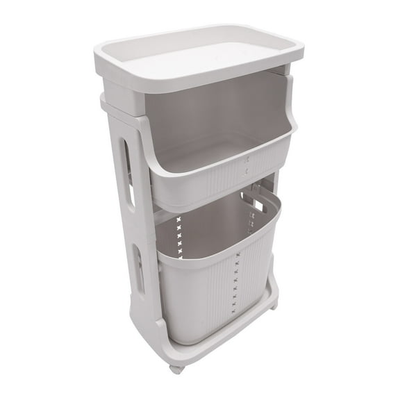 3 Tiers Rolling Cart Kitchen Carts Stand with Storage Shelves Utility ...