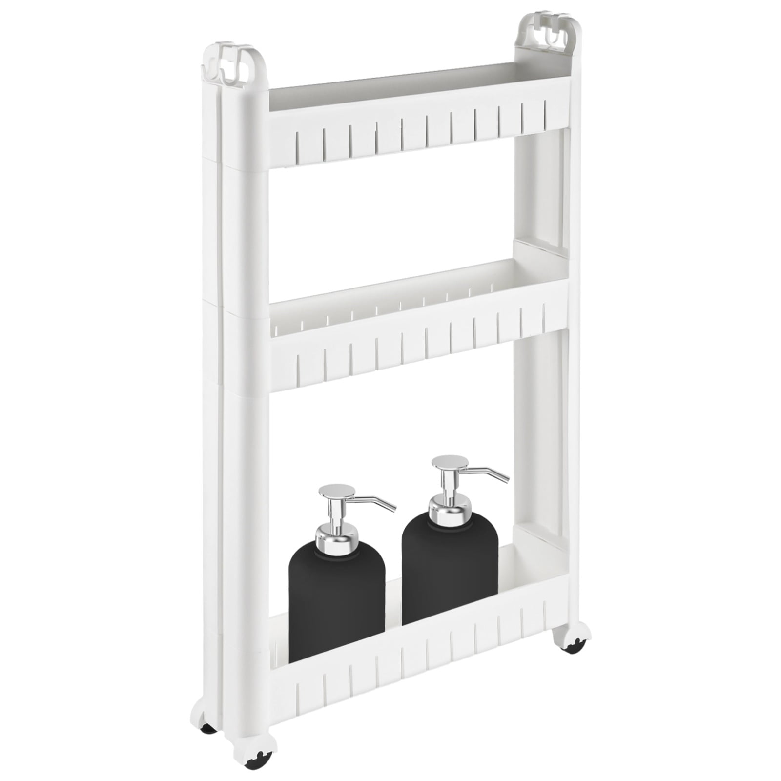 3 Tiers Slim Rolling Storage Cart, 3.5 Inches Slim Slide out Bathroom ...