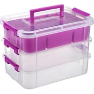 Stackable Storage Bins,Hengu 3 Tier Storage Containers with Wheels and ...