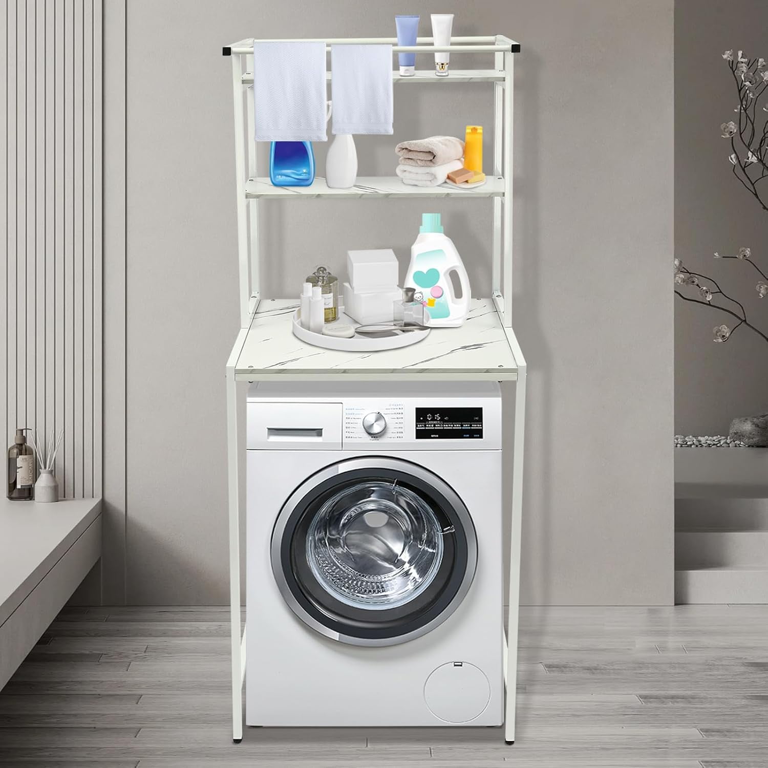 3 Tiers Washer Dryer Stacking Rack Stand, Heavy Duty Over Washer&Dryer ...