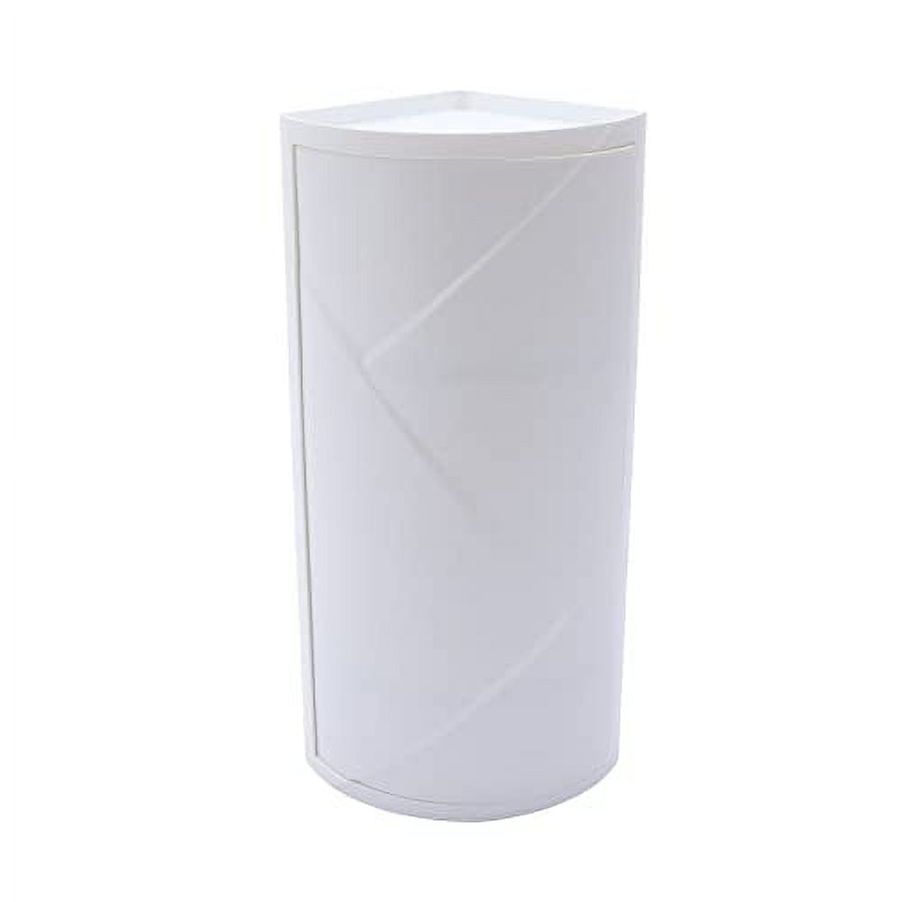 3-Tire Rotating Triangle Scalloped Shelf, Bathroom Corner Shelf, Corner ...