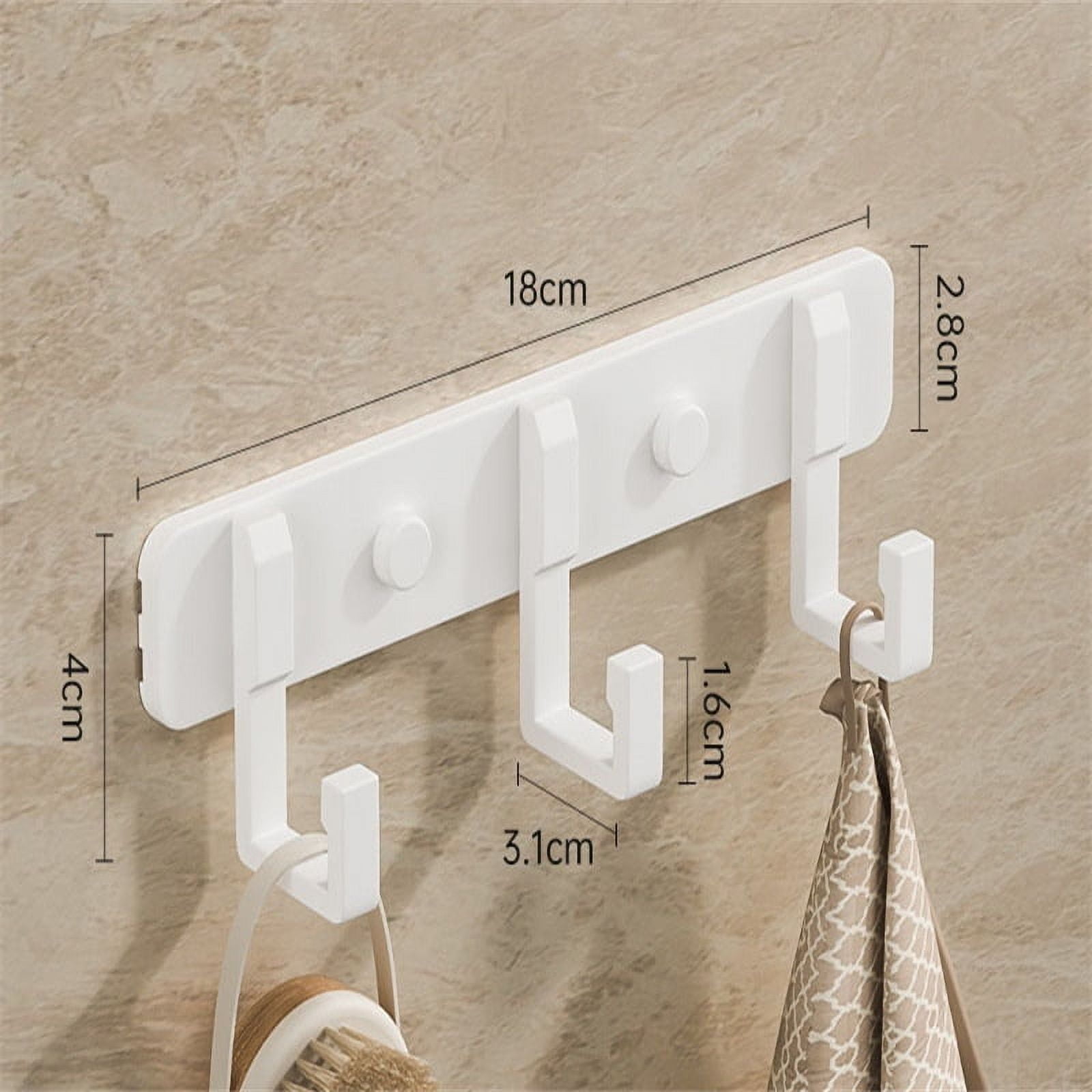 3 To 7 Hooks Metal Hooks Holder Aluminum Key Coat Clothes Door Holder ...