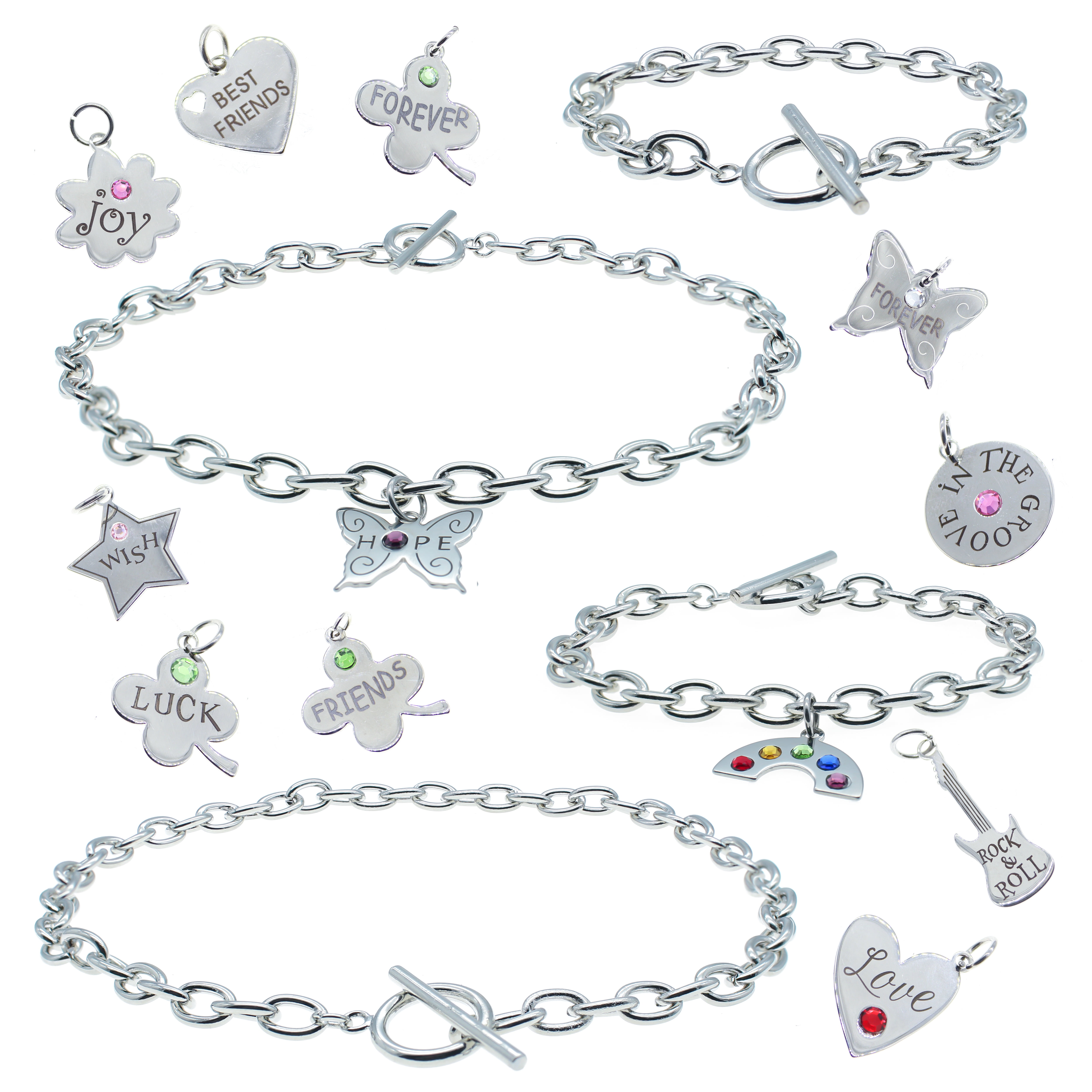 3 Toggle Clasp Necklaces & 3 Toggle Bracelets Jewelry Making Kit for ...