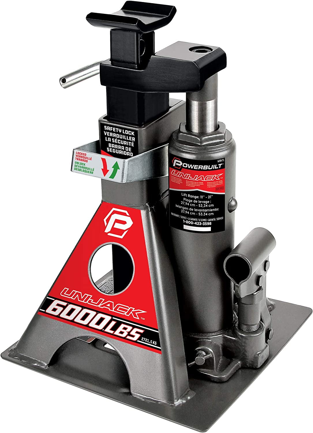 3 Ton, Bottle Jack and Stands in One, 6000 Pound Capacity, All-in-One ...