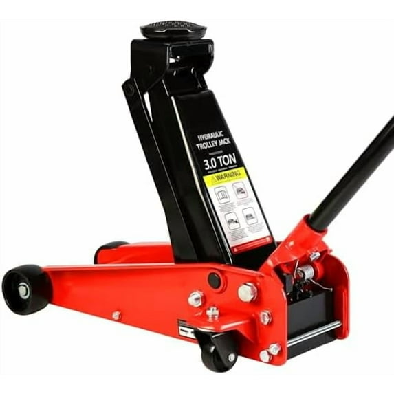 3 Ton Floor Jack, Hydraulic Low Profile Rise Floor Jack with Single ...