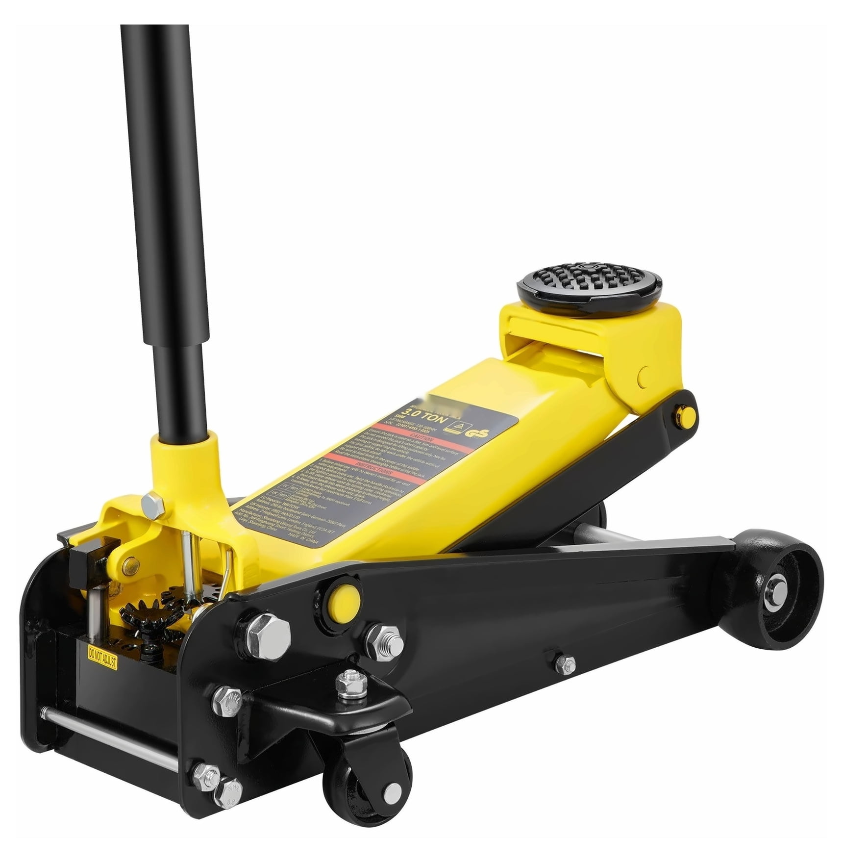 3 Ton Floor Jack Low Profile Heavy Duty Hydraulic Jack - 6600 lb Capacity - Steel Single Piston ...