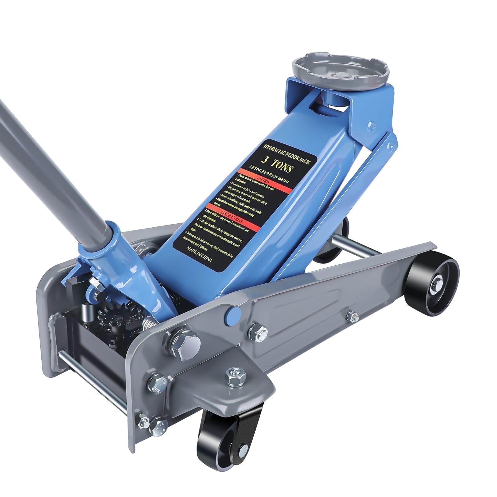 LARBANKE 3-Ton Low-Profile Hydraulic Floor Jack - Steel Car Jack with ...