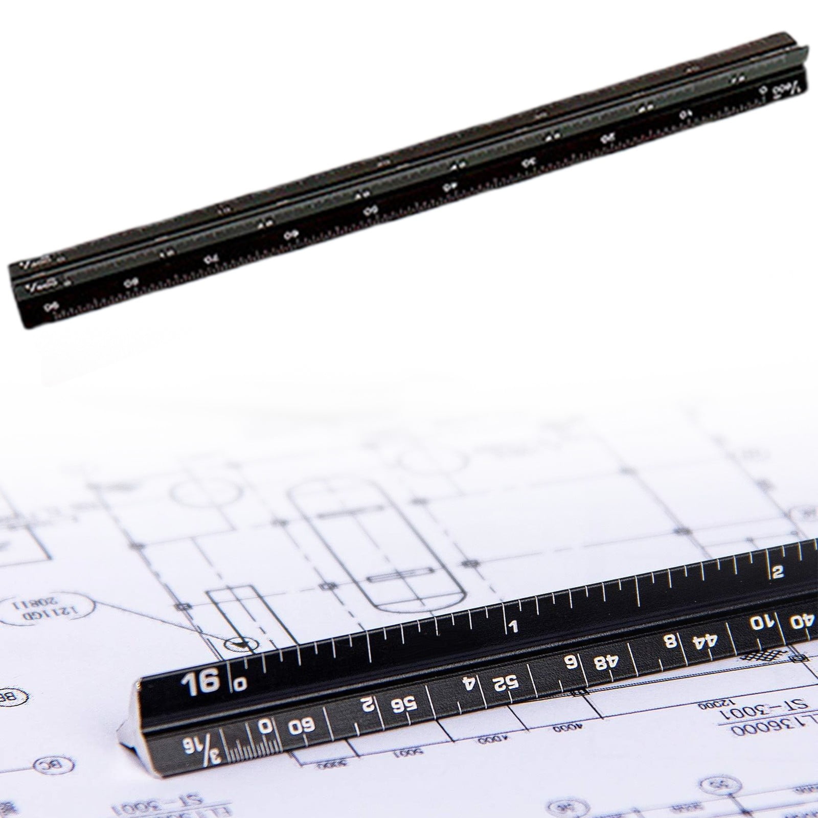 3 Triangular Scale Ruler For Students & Architects Multi Functional ...