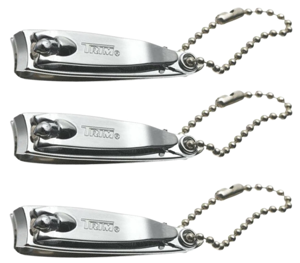 (3) Trim Fingernail Clippers Professional Stainless Steel Sharp Cutter ...