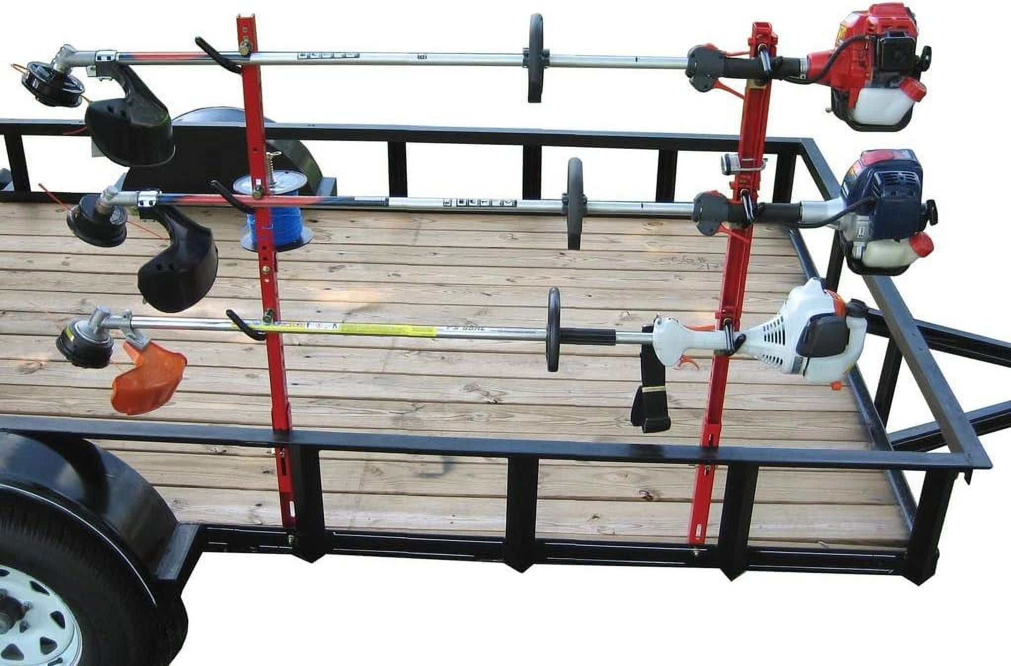 3 Trimmer Rack Trailer Rack For Mounting to Open Lawn Landscape ...