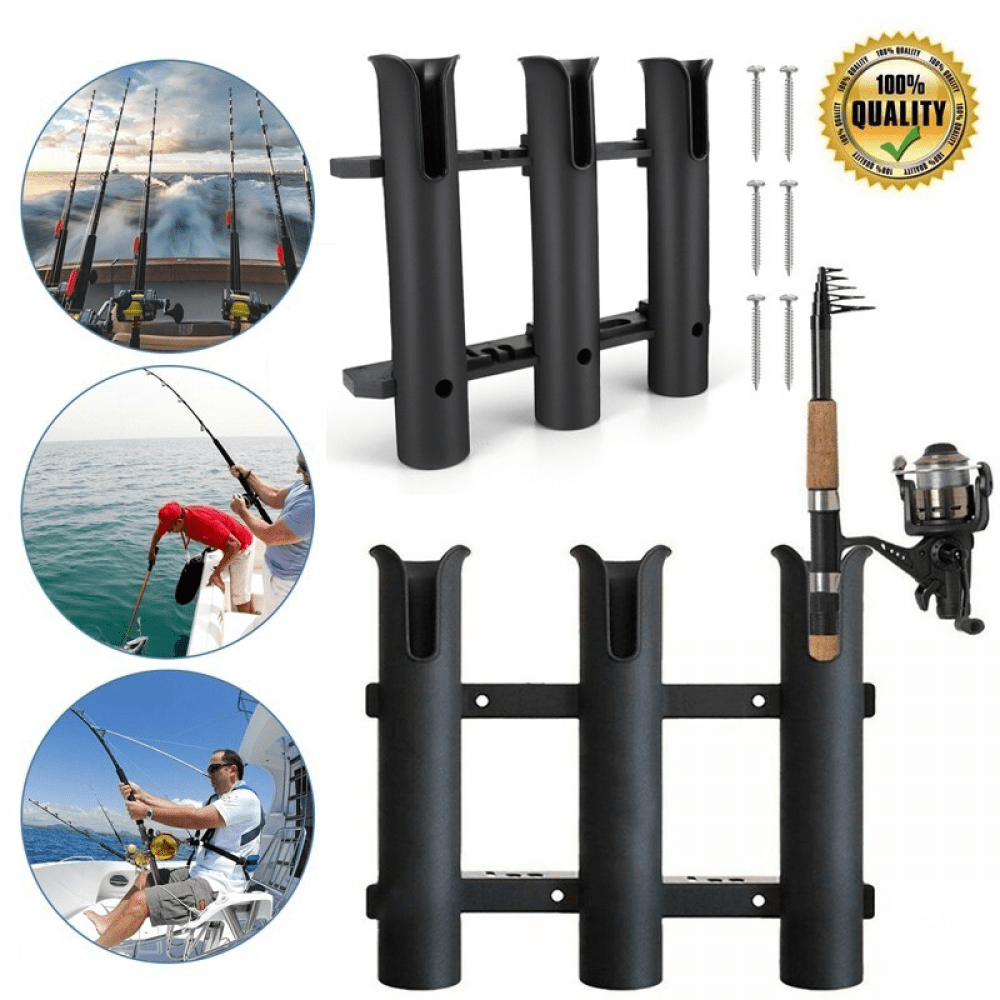 3 - Tube Boat Fishing Rod Holder with Screws - Removable Side - Mount ...