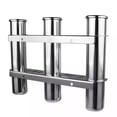 3 Tube Boats Fishing Rod Holder Rack Marine Steel Accessory Simple ...
