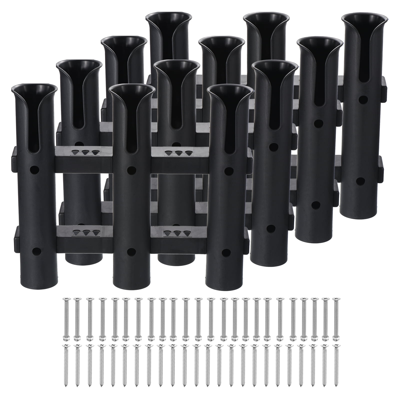 3 Tube Fishing Rod Holders Plastic Boat Wall Mounted Pole Holder Rack ...