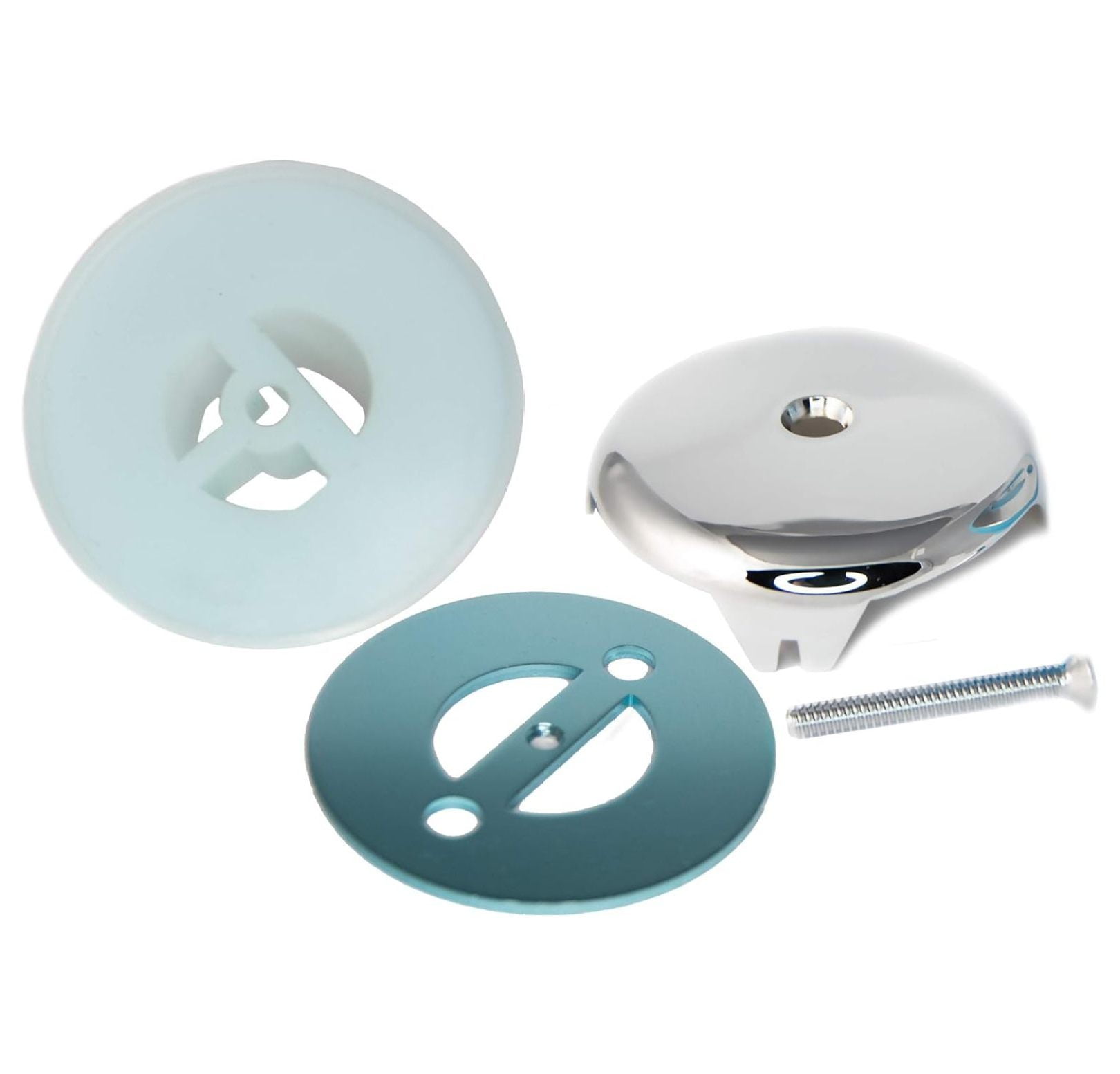 3 Tube Overflow Gasket Kit with overflow cover (chrome) - Walmart.com